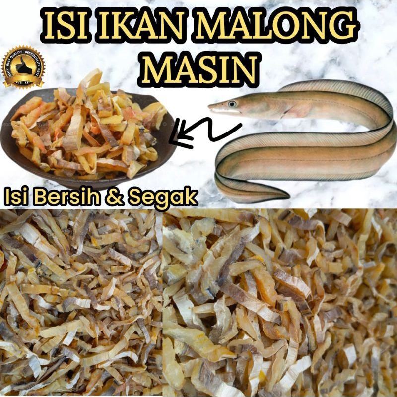 ISI IKAN MALONG KERING MASIN LEMAK ISI BERSIH & CANTIK 100GRAM | Shopee ...