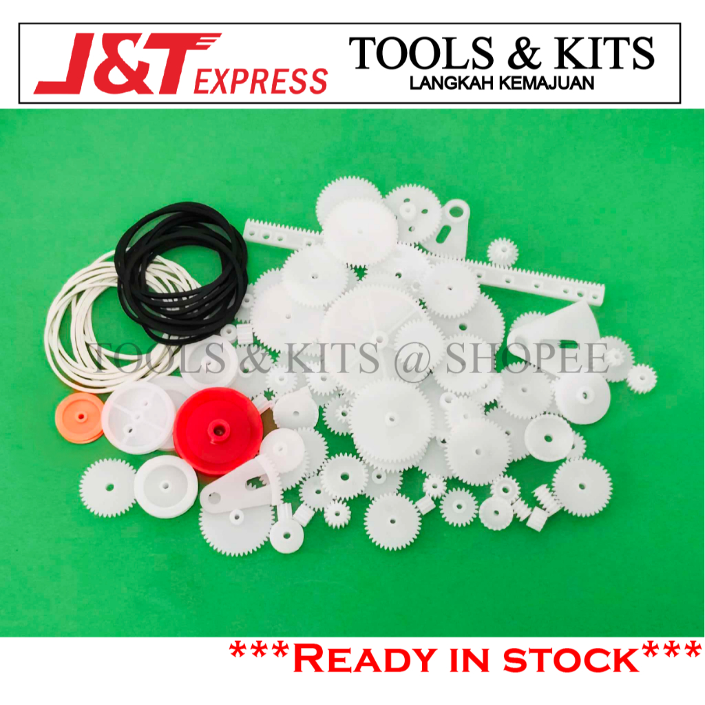 82X Plastic Gears Pack for DC Motor Pinion/Compound/Worm/Crown Gear ...