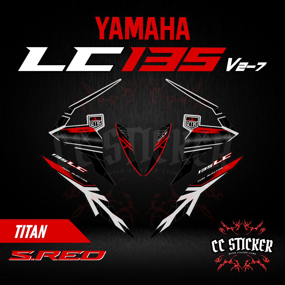 YAMAHA LC135 V2/V3/V4/V5/V6/V7 | MOTOR STICKER STRIPE 2020 (87) CUSTOM ...
