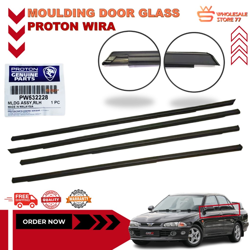 ORIGINAL | PROTON WIRA ALL MODEL DOOR OUTER MOULDING, DOOR GLASS ...