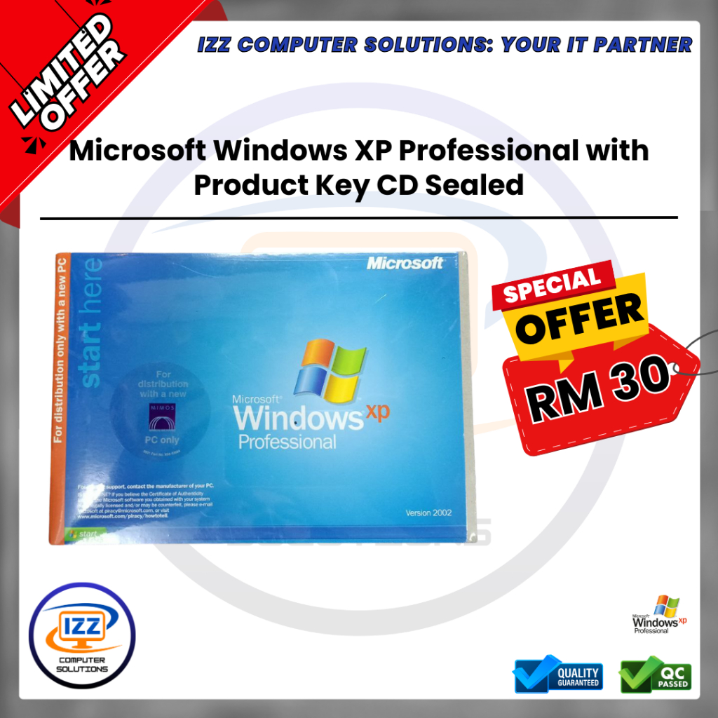 [LIMITED EDITION] Original NEW Microsoft Windows XP Professional Full ...