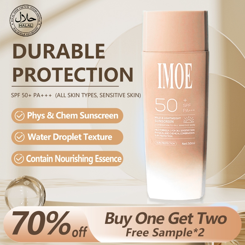 IMOE Sunscreen SPF 50 PA+++ Sun Protection Skin Barrier Sunblock Cream ...