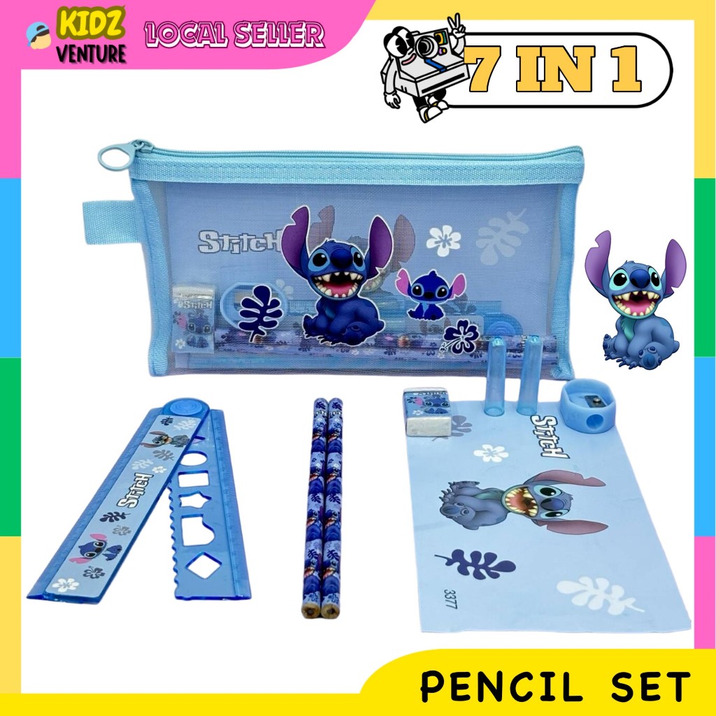 (READY STOCK) Stitch Pencil Case Set Sketch Wooden Lead HB Children ...