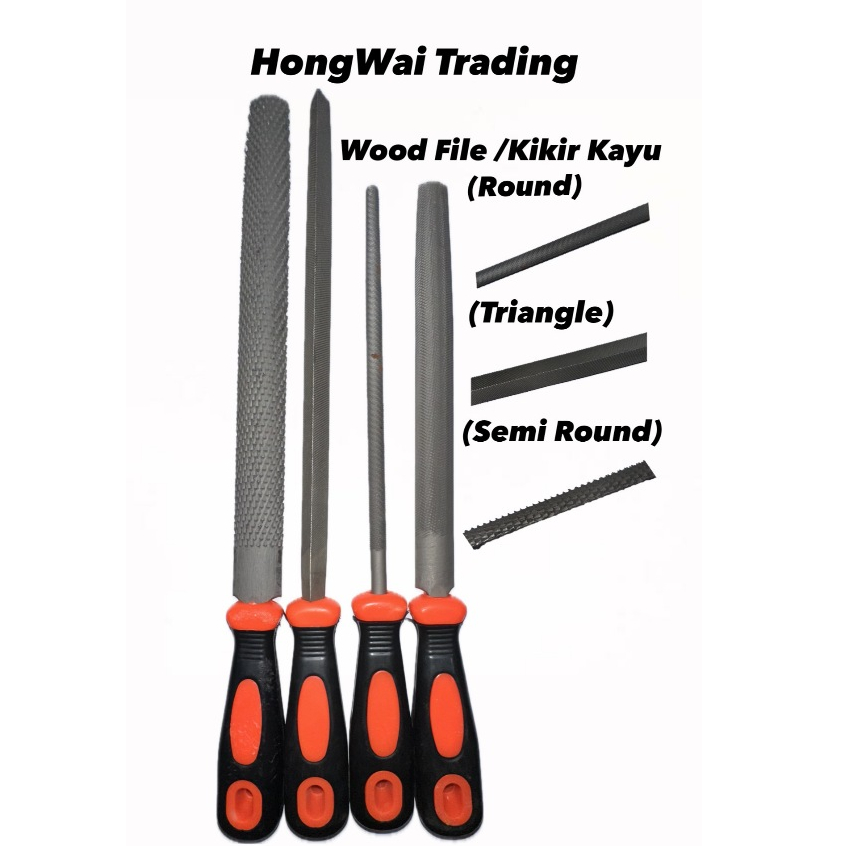 HongWai Trading Wood File Half Round / Flat Shape Kikir Kayu Besi Craft ...