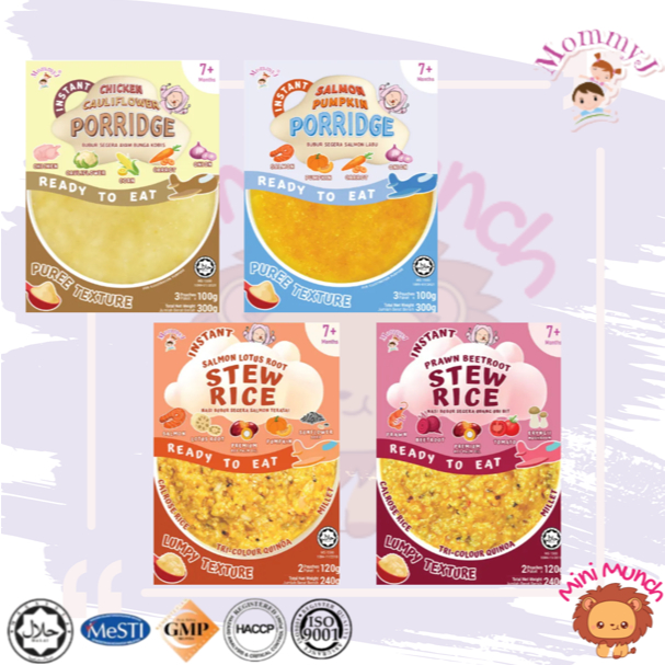 MommyJ Baby Instant Porridge 7m+ (300g) MommyJ Instant Stew Rice Prawn ...