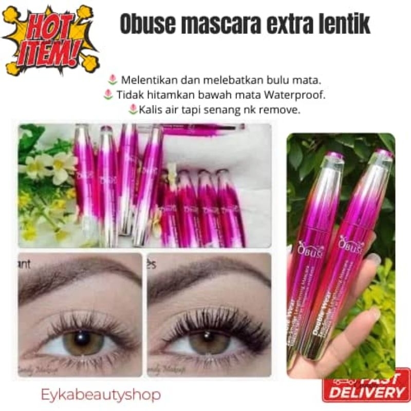 Mascara Obuse 🔥Waterproof, 🔥 Extra Lentik, 💯Original Thailand💯 | Shopee ...