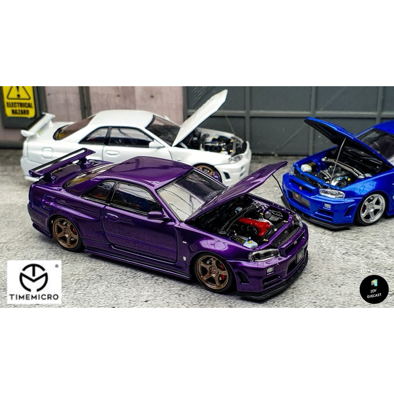 TIME MICRO 1/64 NISSAN GT-R R34 OPENABLE HOOD Unseal | Shopee Malaysia