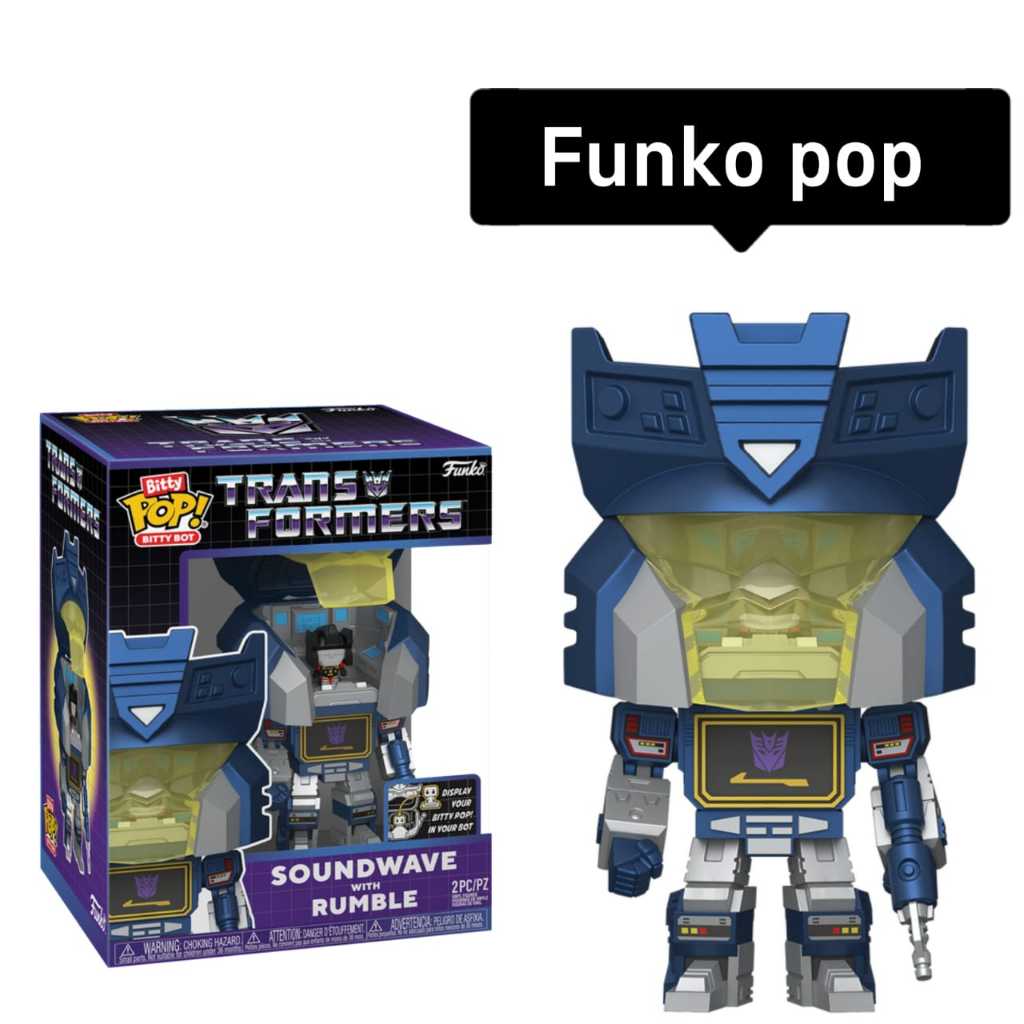 Original Funko Pop! Bitty Bot Trans Formers Soundwave With Rumble ...