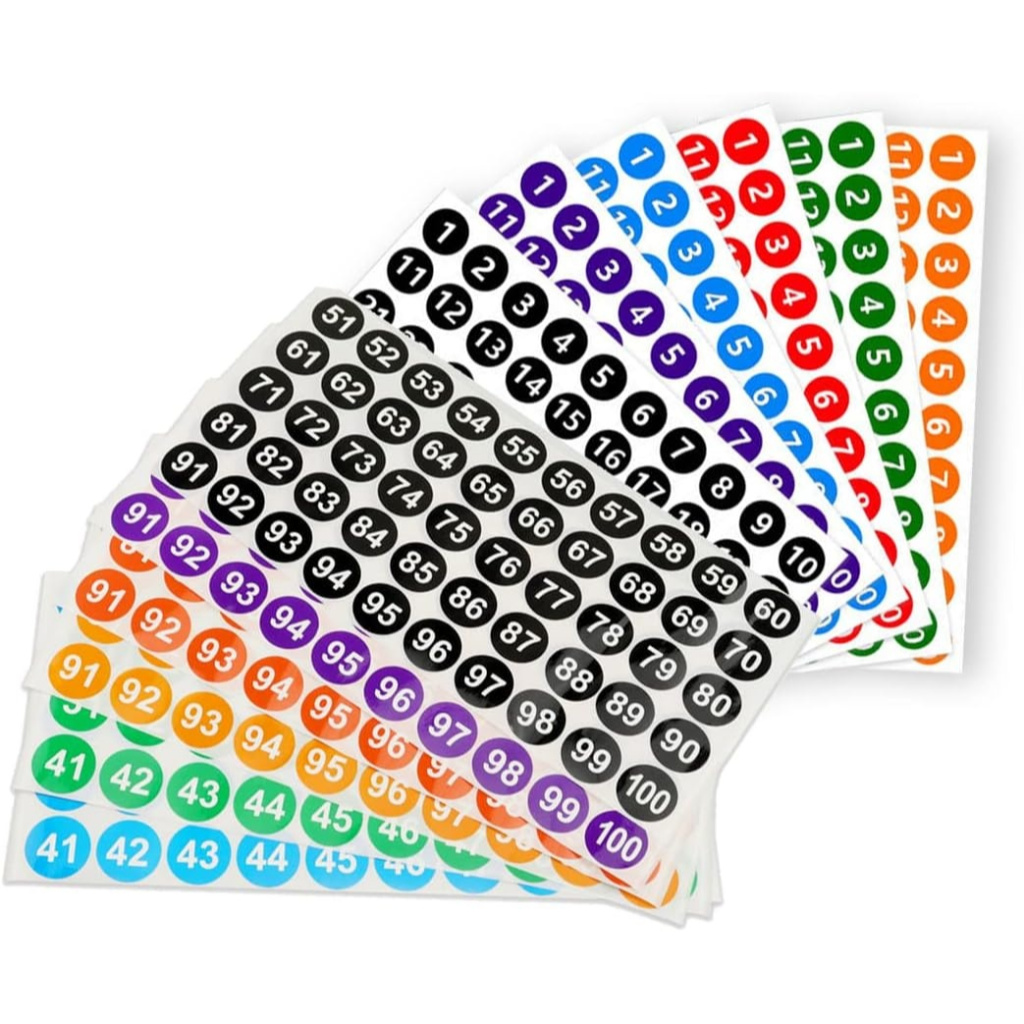 UMI 2.5cm 1-200 Waterproof Large Size Number Flow Sticker Stick Label ...