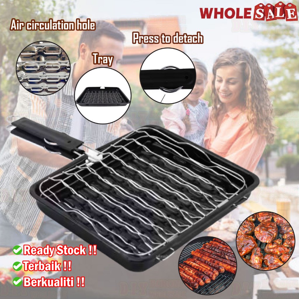 Portable BBQ Grill Pan with Tray Style Japanese Fish Chicken /BBQ ...