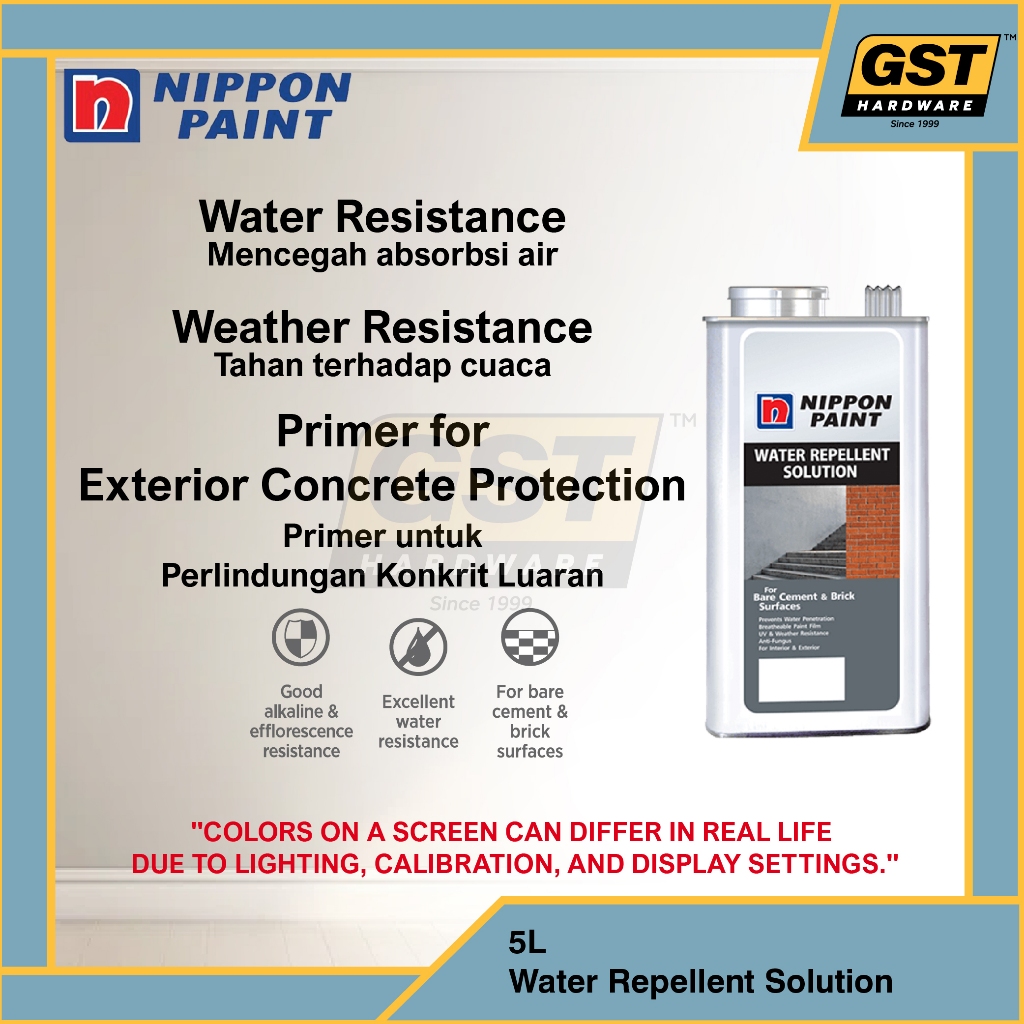 5L Nippon Paint Water Repellent Solution | Shopee Malaysia