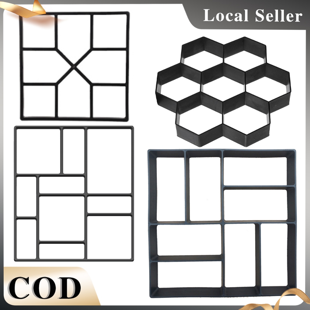Hexagon Paving Mould Garden Path Paving Hexagon Pattern DIY Walkway ...