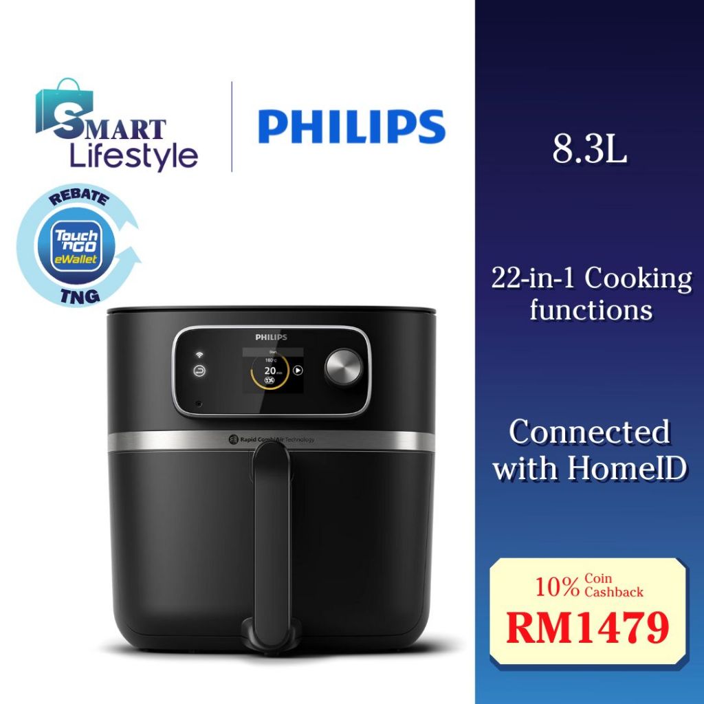 Philips 22-in-1 Air Fryer Combi XXL Connected (8.3L) HD9880/90 | Shopee ...