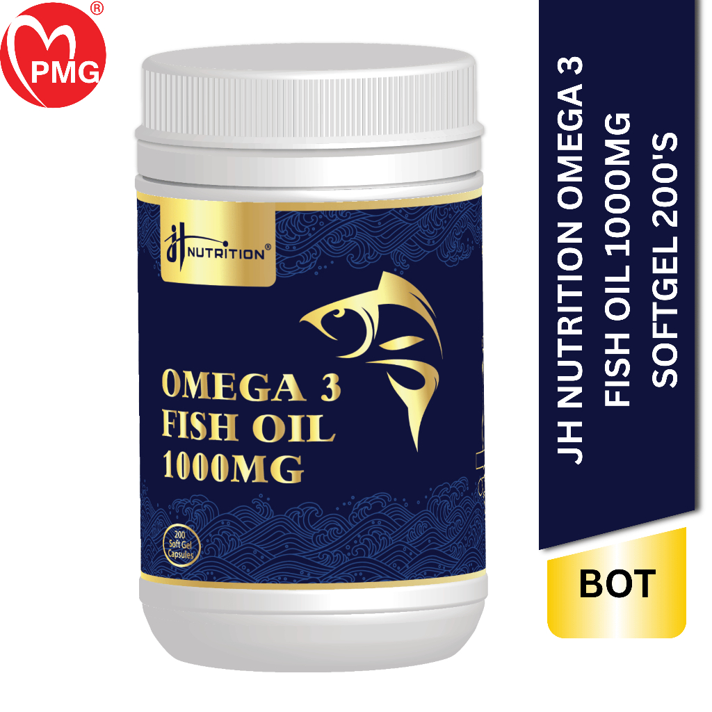[JH NUTRITION] Omega 3 Fish Oil 1000mg 200's - anti-inflammation, heart ...