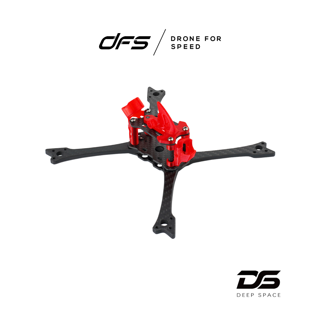 DeepSpace Raven5 Racing Frame Kit 190mm 5inch 5mm Arm for PFV Racing Drone RC Quadcopter ...