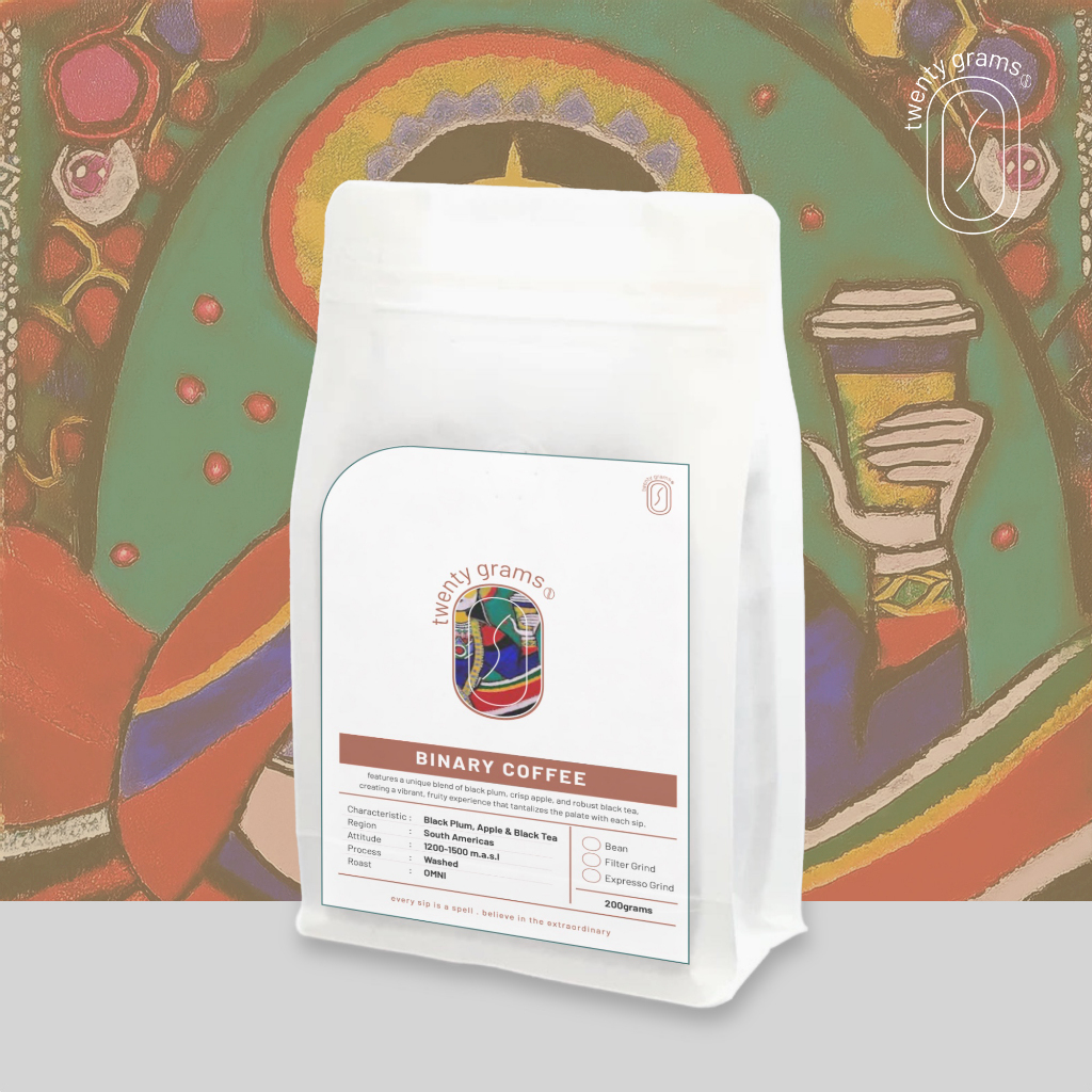 (FOR HIM) 20GRAMS Binary Coffee 200G | Black Plum , Apple & Black Tea | Roasted Coffee Bean ...