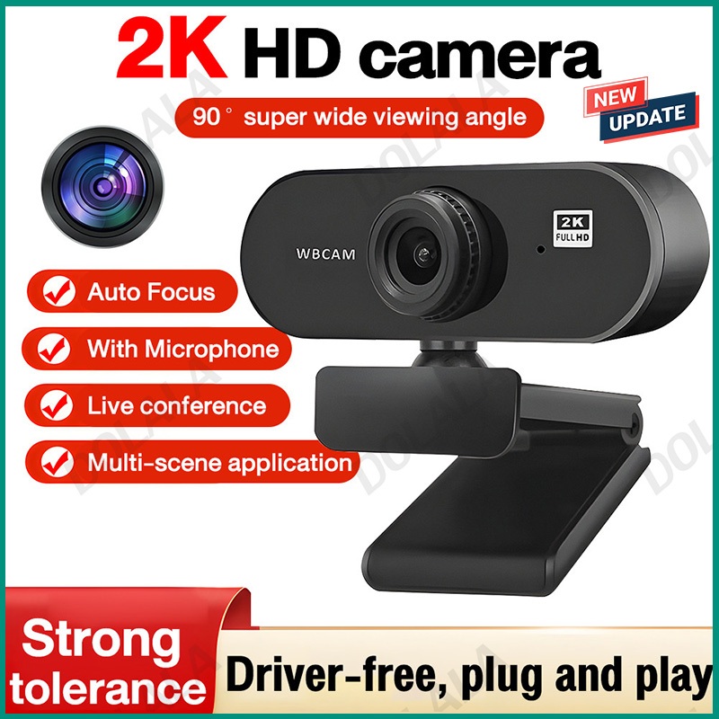 Webcam 2K Full HD Video Calling For PC Laptop High-Quality Camera With ...