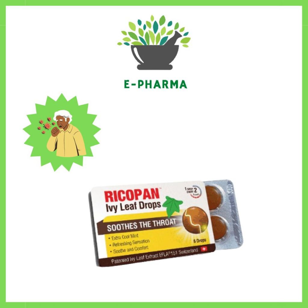 Ricopan Ivy Leaf Drops Soothes The Troat 6s | Cough Relief | Shopee Malaysia