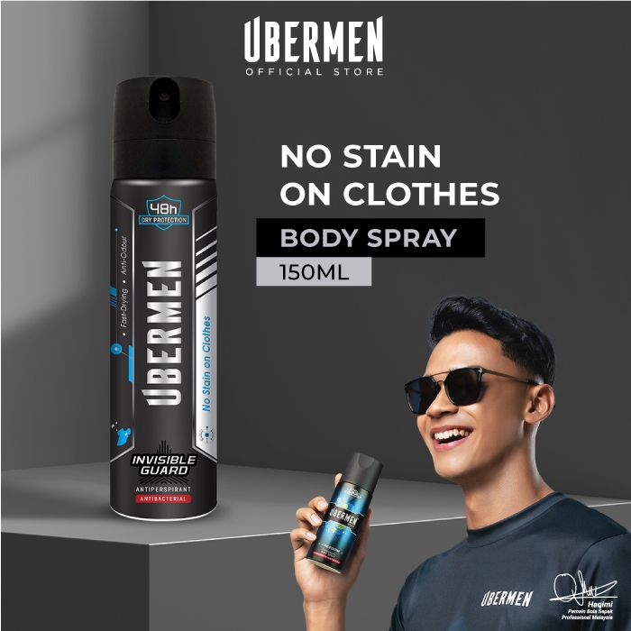 Ubermen Anti-Perspirant Body Spray 150ml (Invisible Guard) | Shopee Malaysia