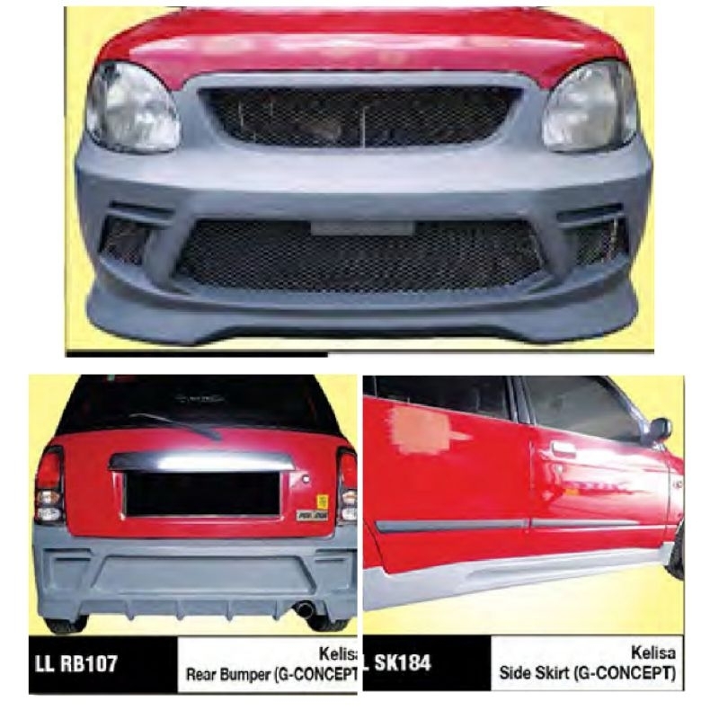 Kelisa G Concept Body Kit ( FB157 FB, SK184 SS, RB107 RB) Fiberglass ...