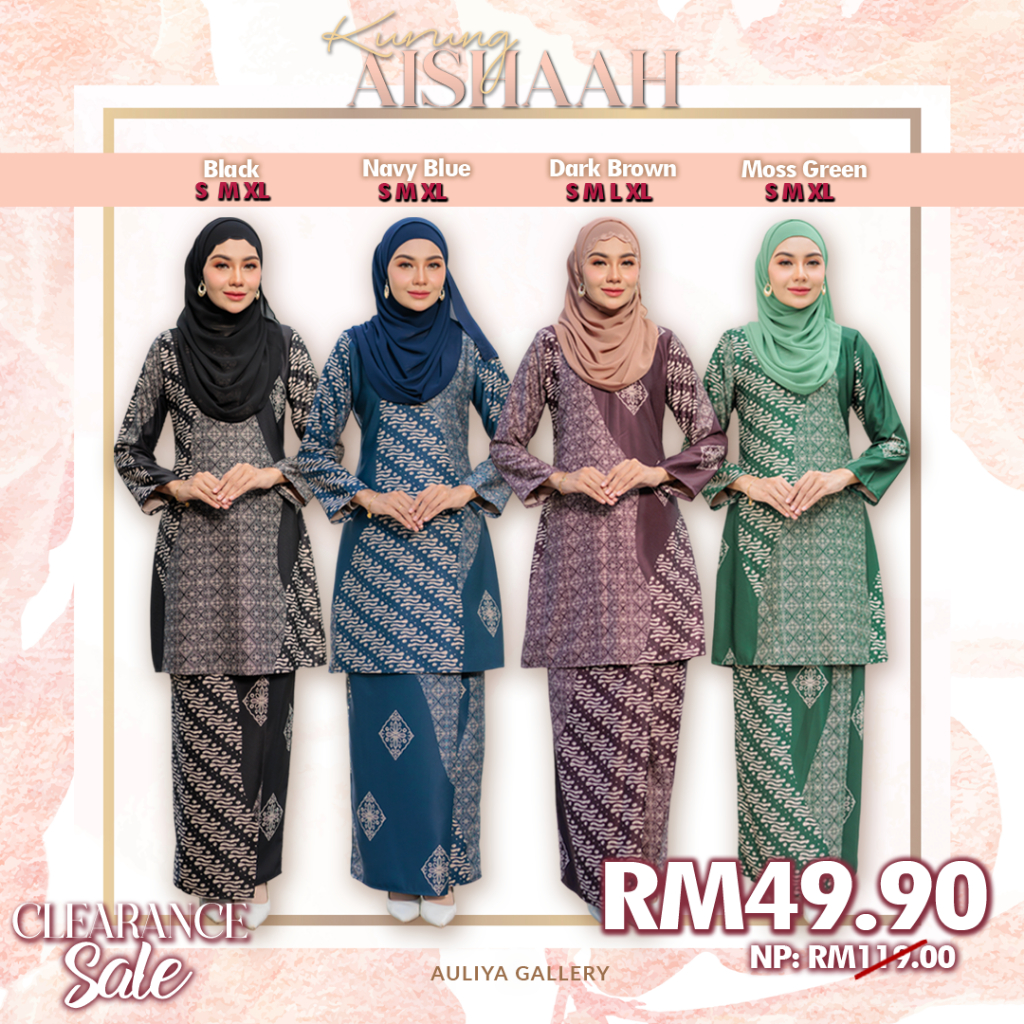 BAJU KURUNG PRINTED AISHAAH AULIYA GALLERY | Shopee Malaysia