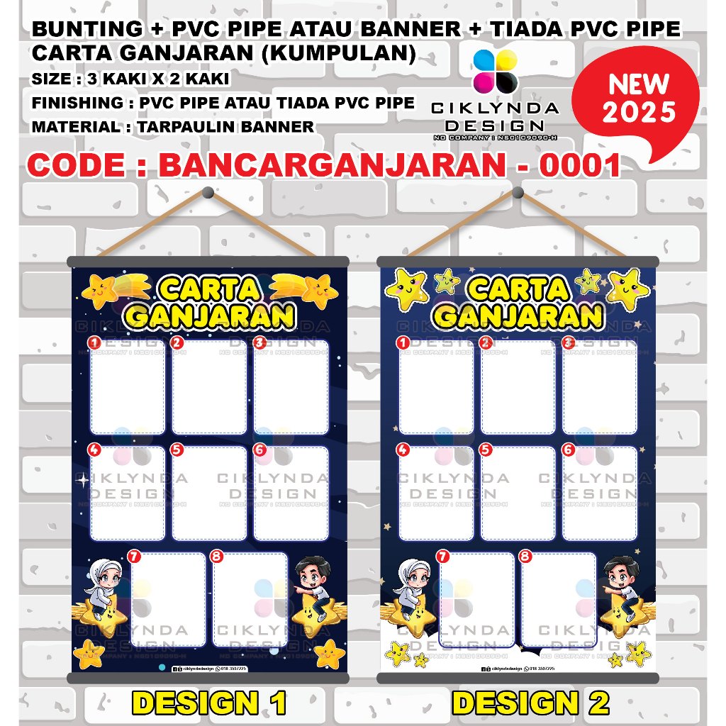 PRE-ORDER - BANNER ATAU BUNTING + PVC PIPE - CARTA GANJARAN (KUMPULAN ...