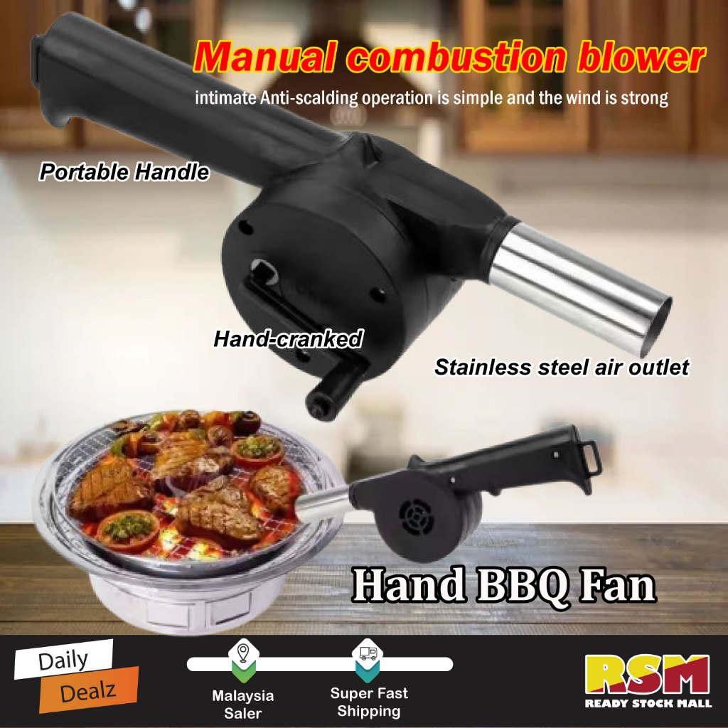 Hand BBQ Fan Outdoor Portable Hand Fan Blower Barbecue Picnic Manual ...