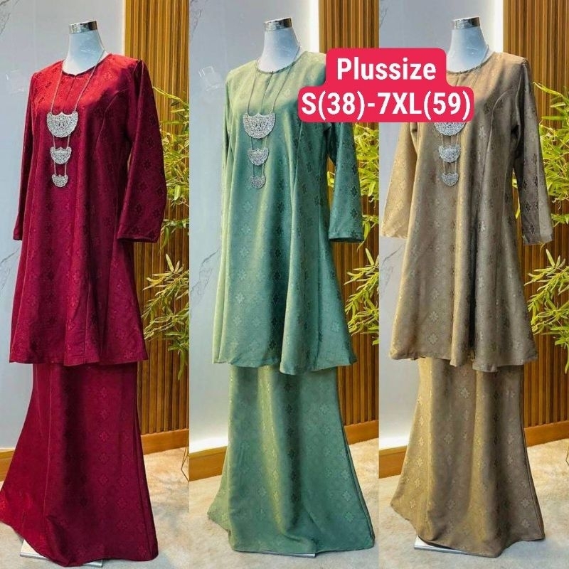 Baju Kurung Riau plussize S-7XL ready stock baju kurung riau besar baju raya 2025. | Shopee Malaysia