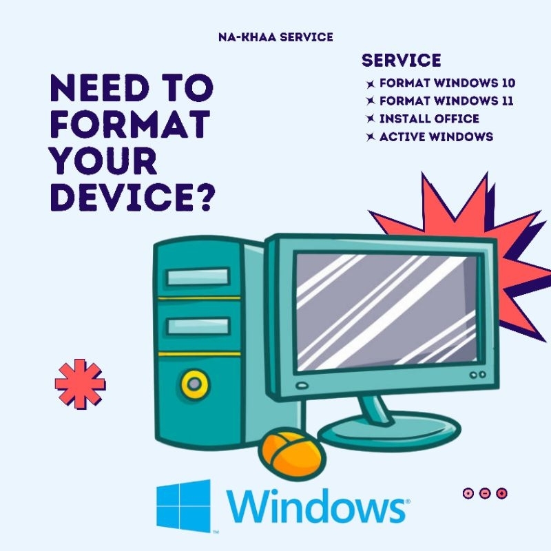 Service Format Laptop/PC | Activate Windows & Office (Online Service ...