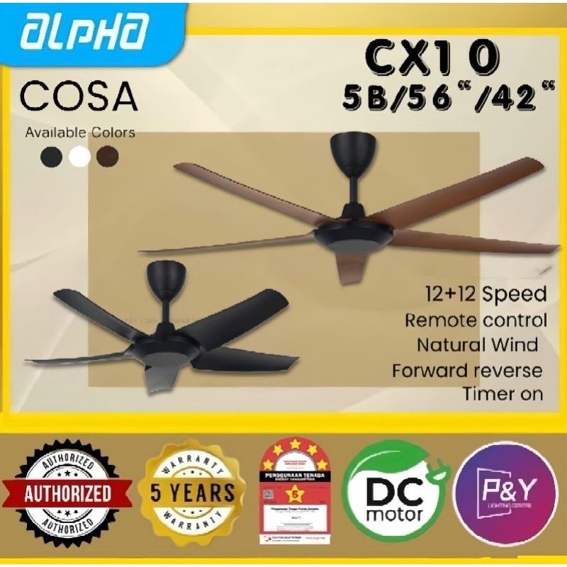 Alpha Cosa CX10 5B 56/40 Inches DC Motor 12 RF Speed Remote Control ...