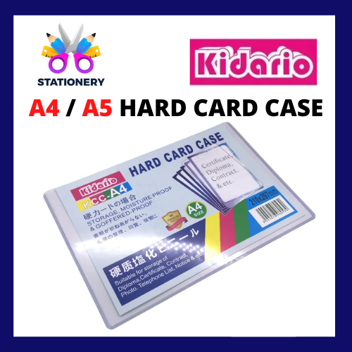 KIDARIO A4 / A5 Super Clear PVC Hard Card Case / PVC Clear Case Plastic ...