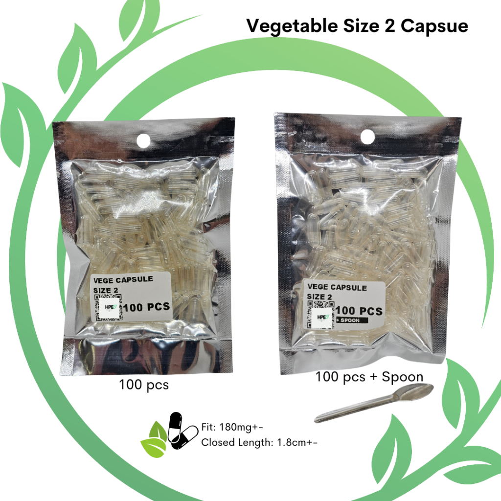 Kapsul Kosong Sayuran HALAL Size 2 (100pcs) 空胶囊 / Empty Vegetable ...
