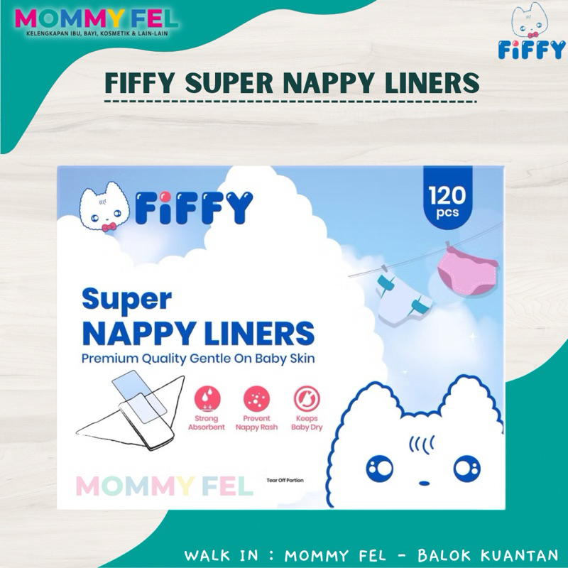 FIFFY SUPER NAPPY LINERS (120'S) | Shopee Malaysia