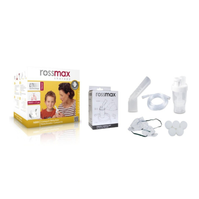 (FREE Additional Accessory) ROSSMAX COMPACT NEBULIZER /NEBULISER NB60 ...