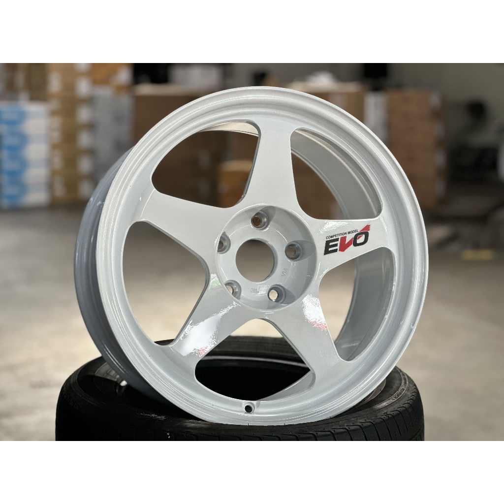 NEW 18X9.5J AOW Evo Regamaster Rim (set of 4) White 5X120 for Honda Civic Type R FK8 FL5 ...