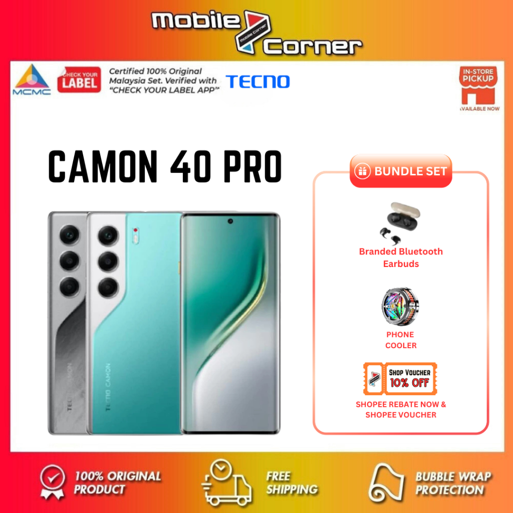 TECNO Camon 40 Pro (8+8GB RAM + 256GB ROM) l NFC l Curved Amoled ...