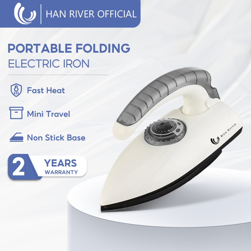 HAN RIVER Iron Folding Handle Electric Iron Mini Iron Travel Quick ...