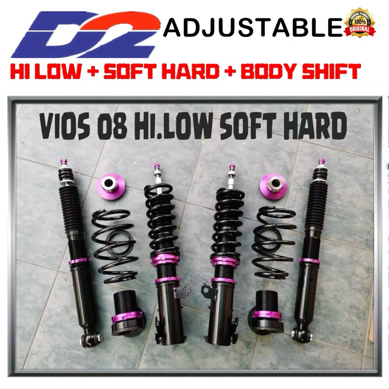 D2 HI LOW SOFT HARD ADJUSTABLE VIOS CITY MYVI AXIA BEZZA SAGA VVT BLM ...