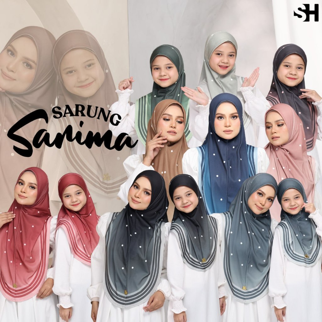 SHYRA HEEJAB - INSTANT SARUNG SARIMA DOT PTINTED - RAYA COLLECTION ...