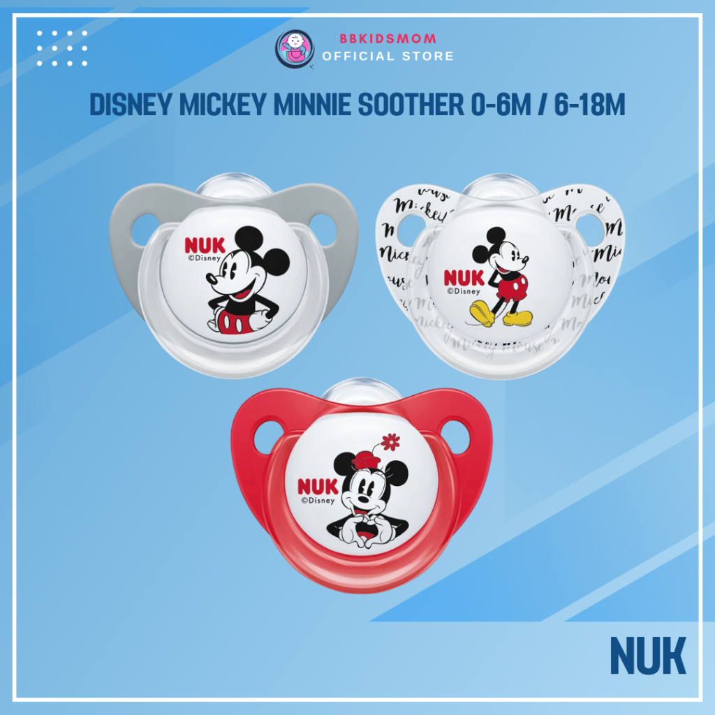 NUK Disney Mickey Minnie Mouse Soother Pacifier With Reusable Soother ...