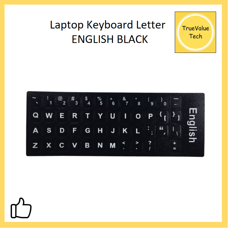 Keyboard Font Replacement Sticker for Laptop and PC Keyboard- English ...