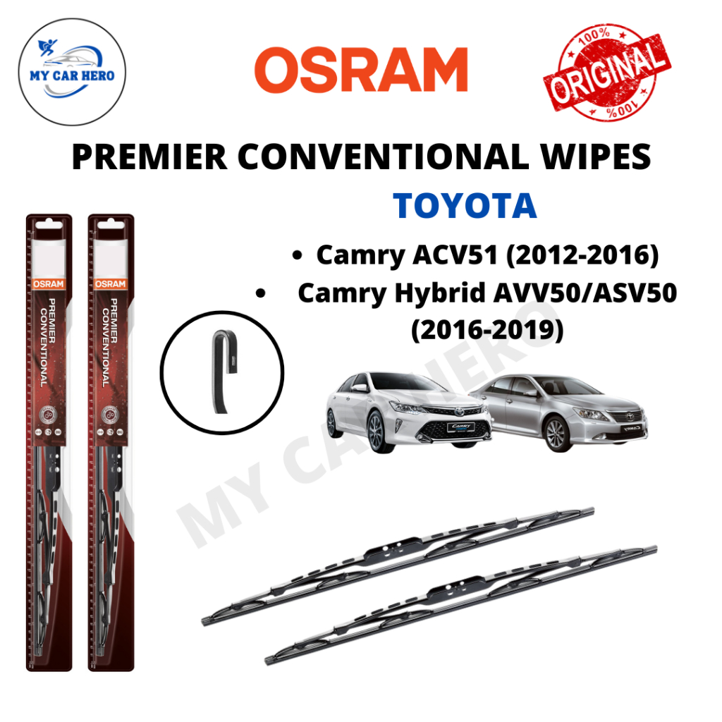 OSRAM Premier Conventional U Hook Wiper Set for Toyota Camry ACV51 ...