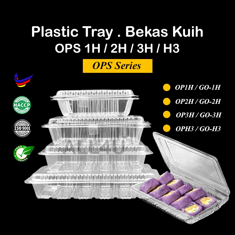 Benxon Go OPS Container Clear Tray Bekas Kuih Plastc Tray OPS 1H 2H 3H ...