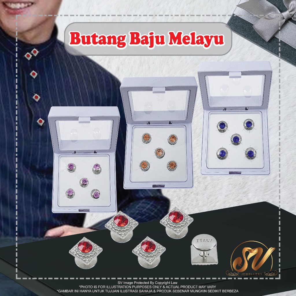 Butang Baju Melayu Exclusive Set 5 Pcs Butang Baju Melayu Lelaki Nikah ...