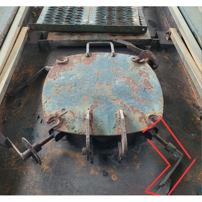 Tanker Manhole cover lock handle／Kapal tangki Pemegang kunci penutup ...