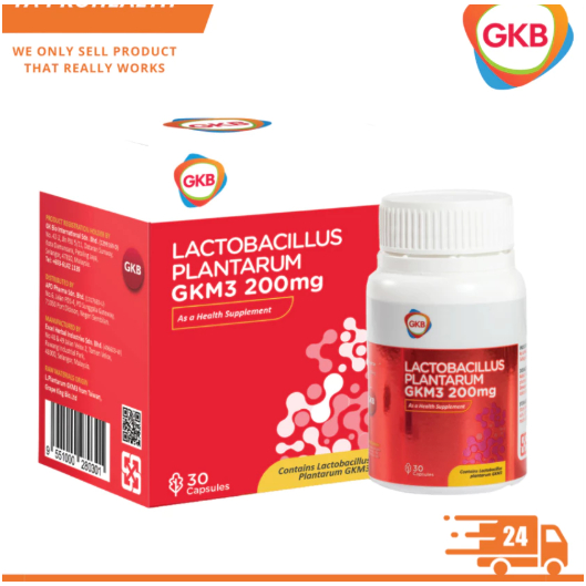 [1 BOX] GKB Lactobacillus Plantarum GKM3 200mg 1box 30's | Shopee Malaysia
