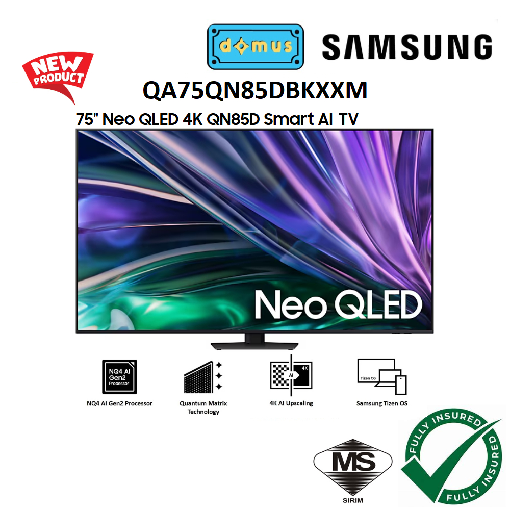 2025 Samsung 75" Neo QLED 4K QN85D Series 75 Inch 4K Smart AI TV 100 Hz ...