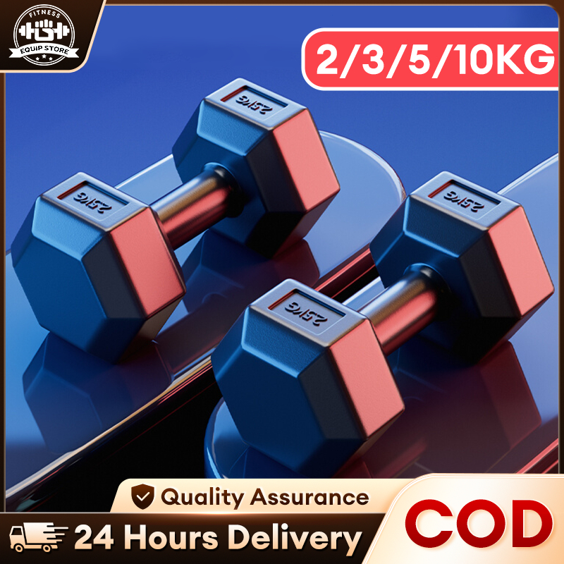 Hexagonal dumbbells (READY STOCK) 2/3/5/10kg home sports fitness men's ...