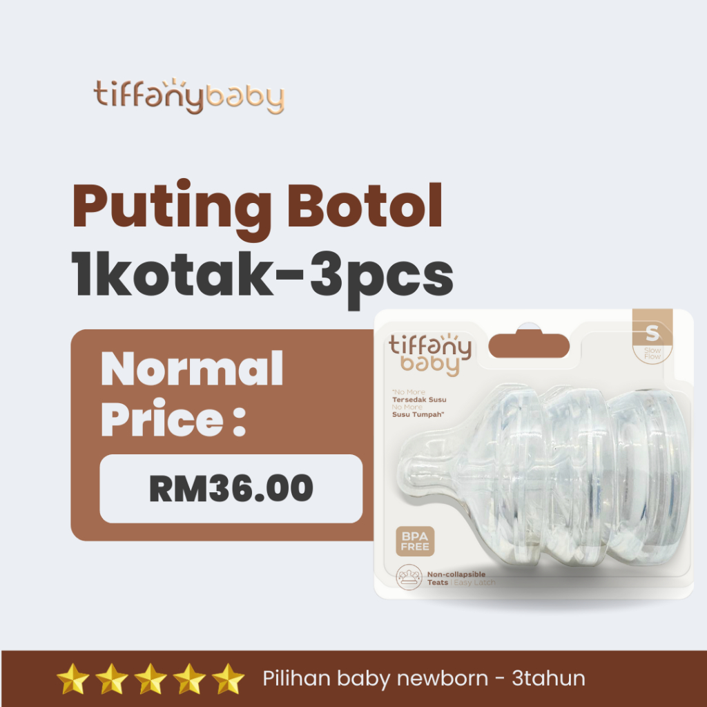Puting Botol Susu ANTI-TERSEDAK (TIFFANY BABY) | Shopee Malaysia