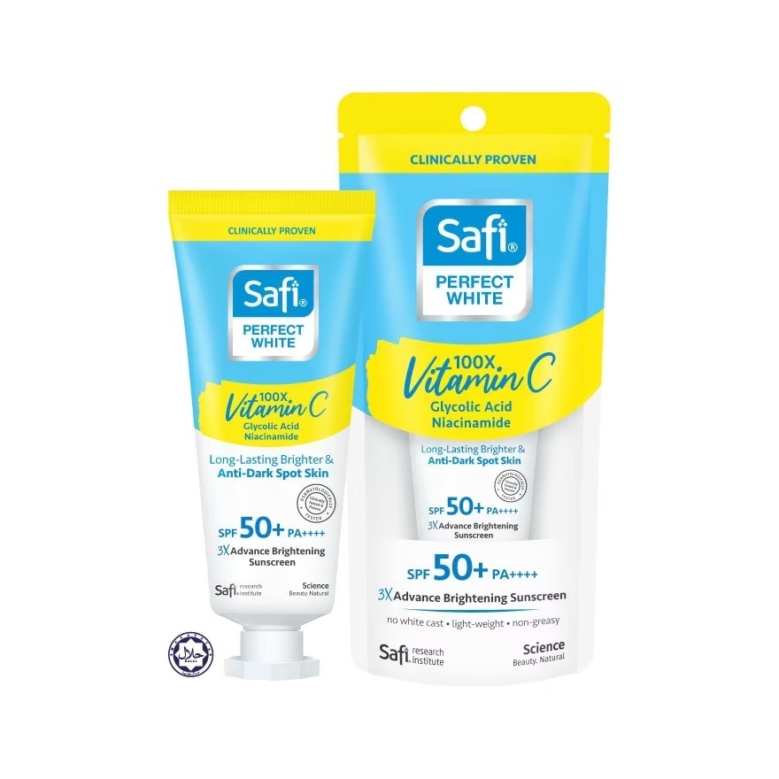 SAFI Perfect White 3X Advance Brightening Sunscreen SPF50+ 25g | Shopee ...